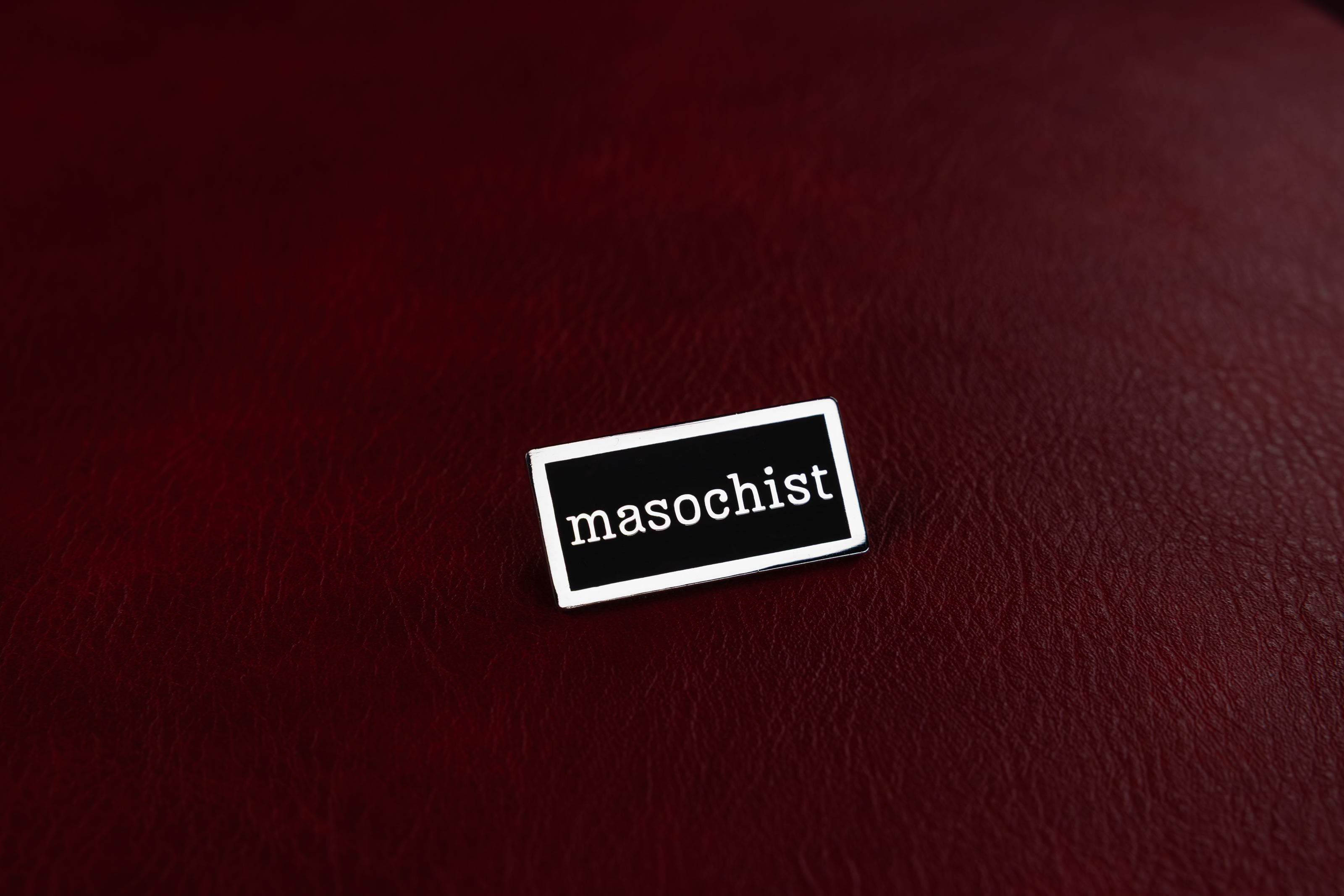 masochist Kink Title Stacker Pin – Kink On The Scene
